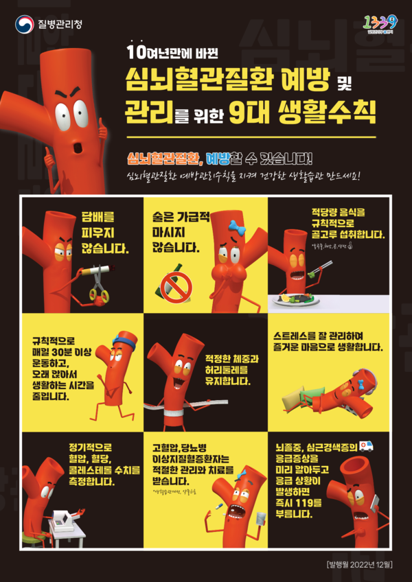 금산군보건소, 심뇌혈관질환 예방‧관리 9대 생활수칙 준수 홍보